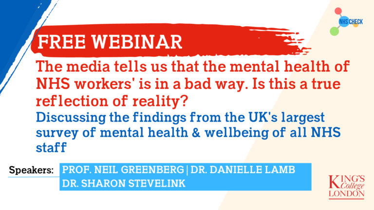 NHS CHECK – Tell us about you, your work and health